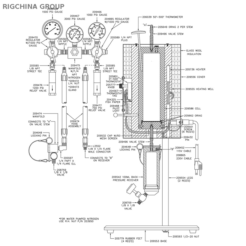 HPHT Filter Press Model HFP-71,Single Capped Cell for Filter Paper